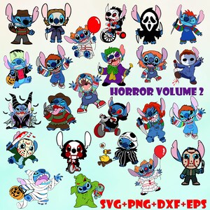 Bundle Halloween Stitch Svg VOLUME 2 , Stitch Halloween Svg, Stitch Cut ...