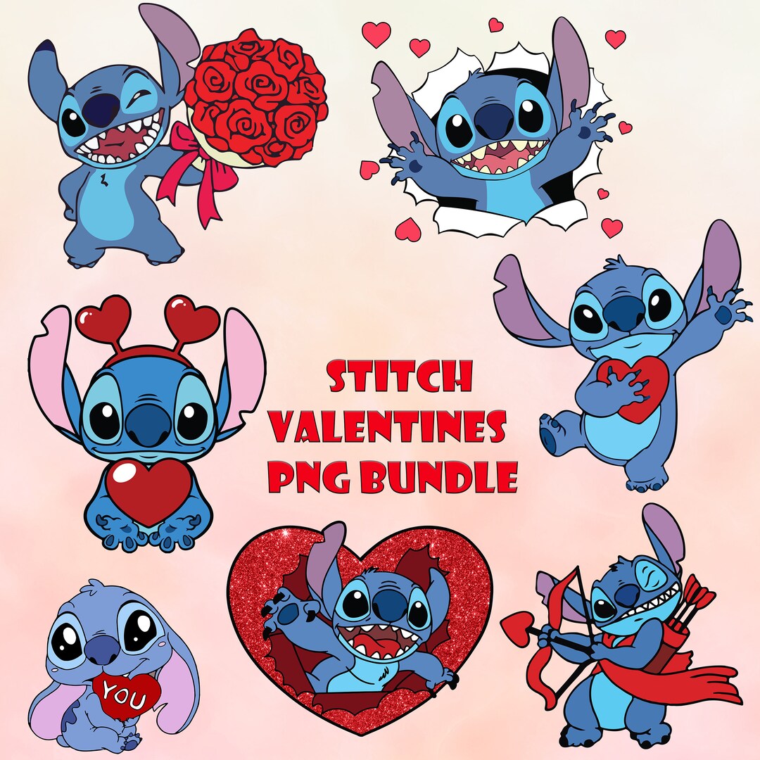 Stitch Valentine Png, Love, Valentines PNG, Stitch Love Heart Png ...