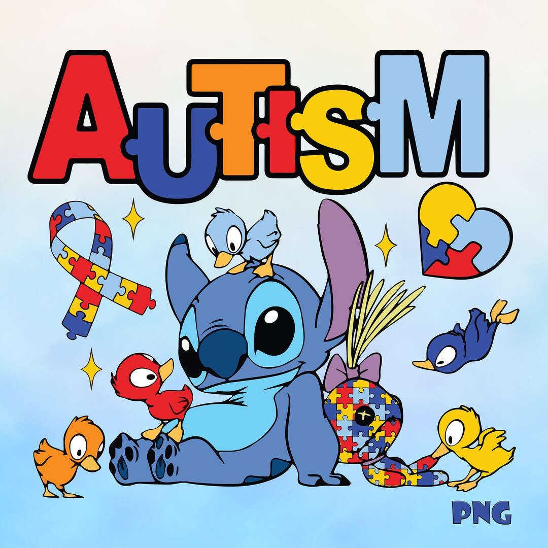 Cute Stitch Autism Awareness PNG , Cartoon Autism, Autism Awareness Png ...