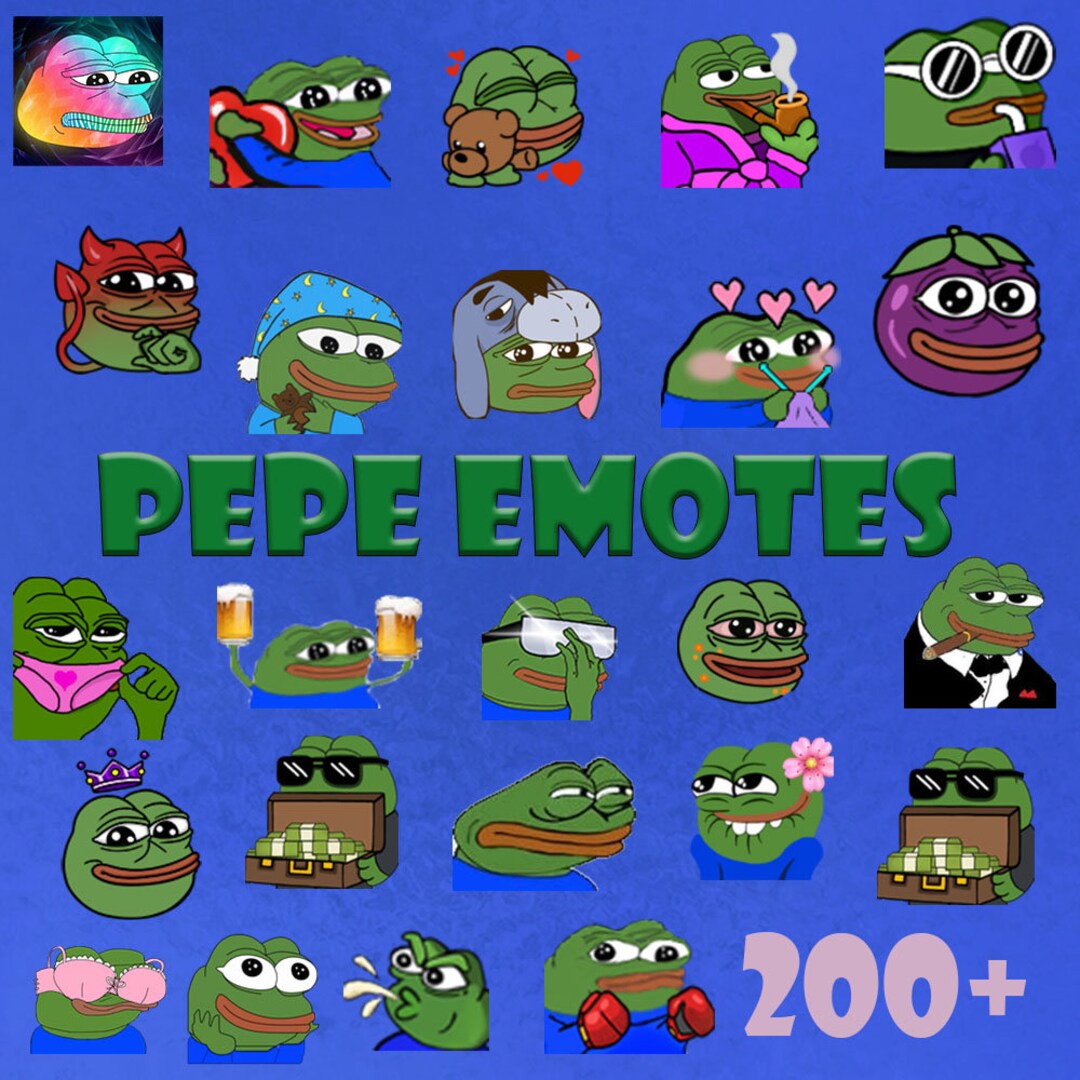 200 PEPE Emotes Pack Twitch Emotes Discord Emotes Text Emotes Word ...