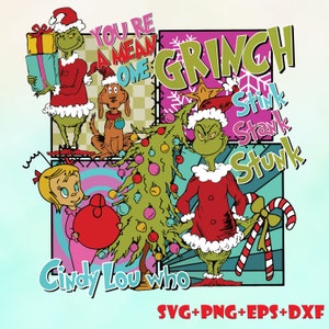 Retro Grinch Stink Stank Stunksvg Funny Merry Christmas SVG Png Shirt ...