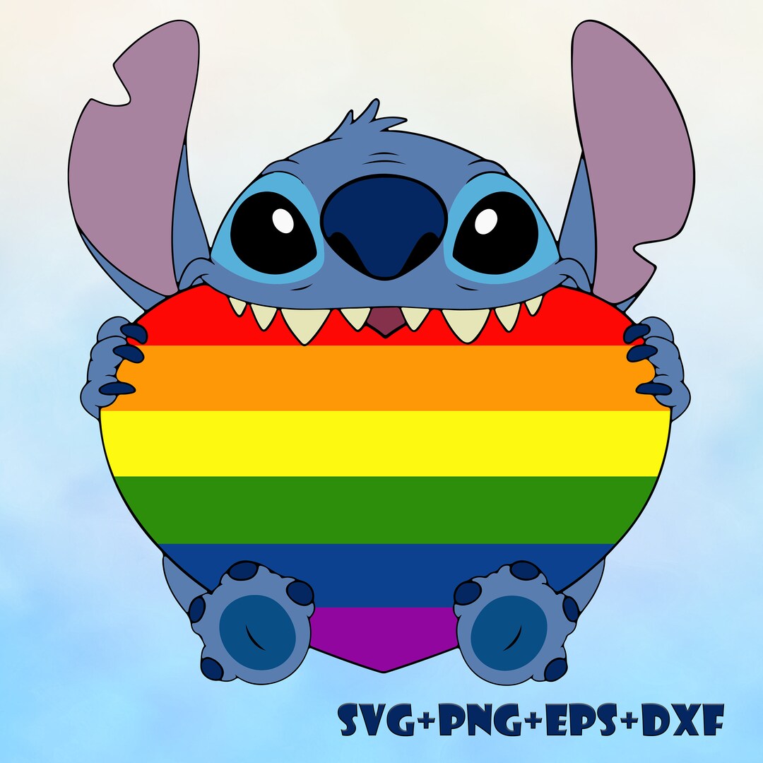 Stitch Pride Heart SVG, LGBT Svg, Equality Svg Bundle, Stitch Pride ...