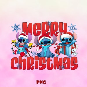 Cute Stitch Merry Christmas Png, Christmas Santa Hat Png, Merry ...