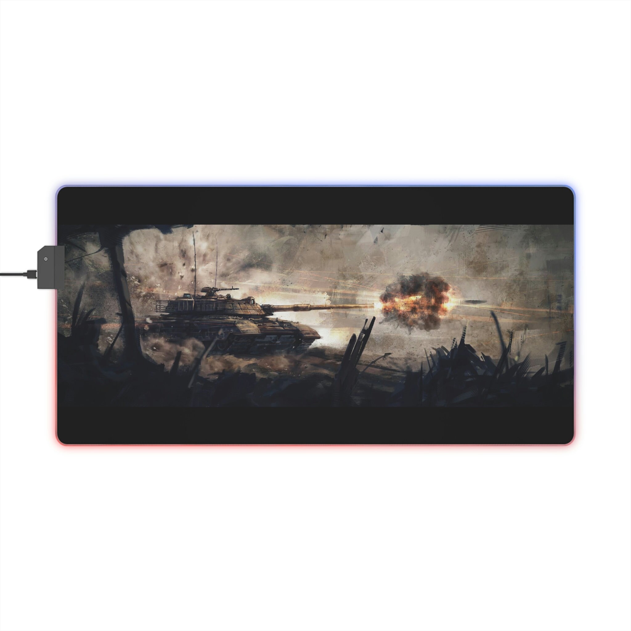 LED Gaming Mouse Pad, Tank Battle, Military Lover, Gamer Gift - Etsy