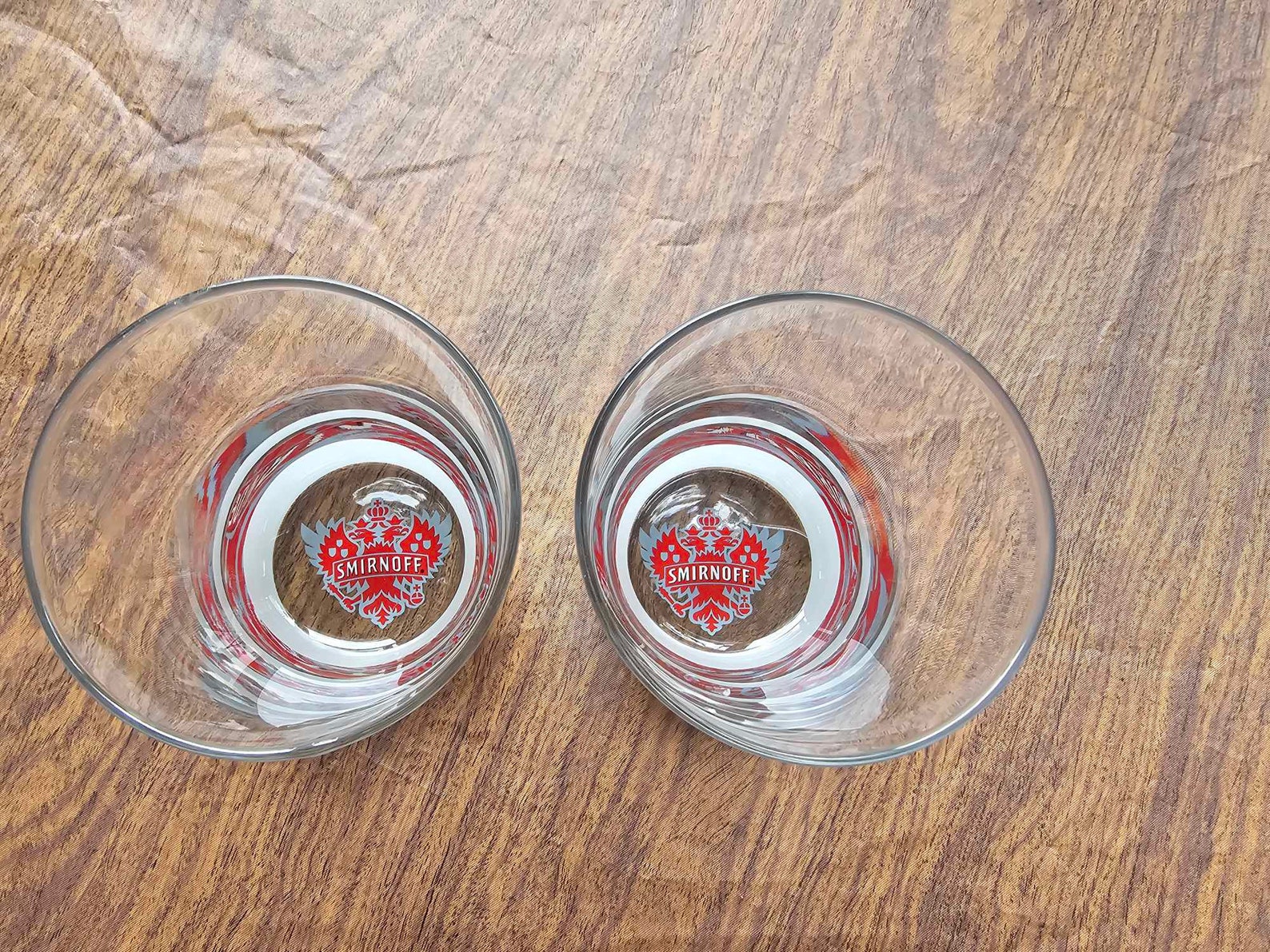 4 Smirnoff Vodka Glasses With Frosted Weighted Base - Etsy