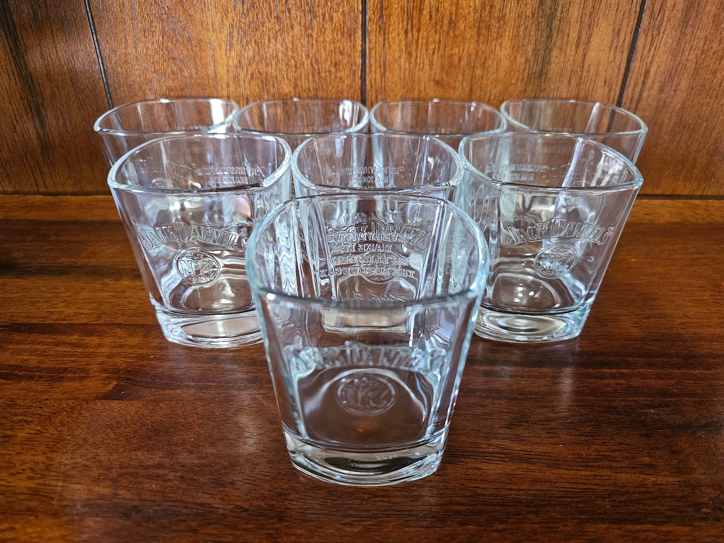 Jack Daniels Old No. 7 Embossed Whiskey Square Glasses - Etsy