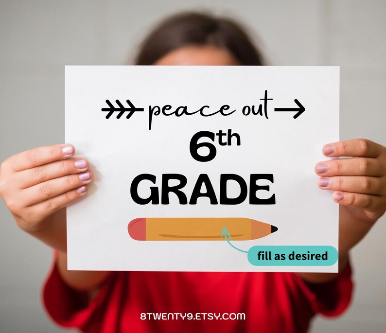 Last Day of School Printable | Last Day of School Sign | 6th Grade - Etsy