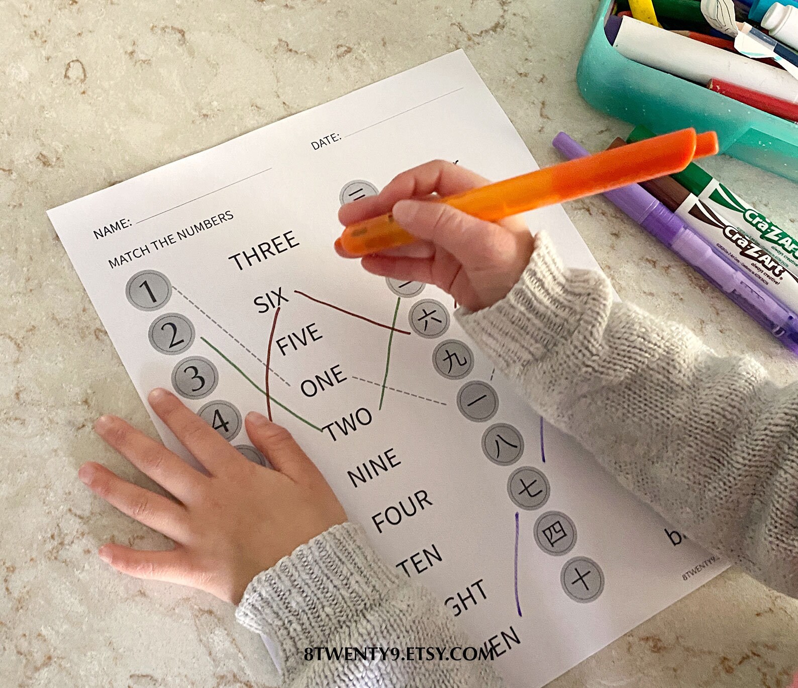 English-chinese Worksheet Printable | Numbers 1-10 English Chinese ...