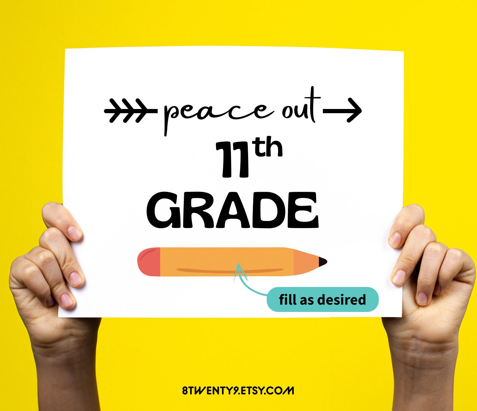 Last Day of School Printable Last Day of School Sign 11th Grade - Etsy