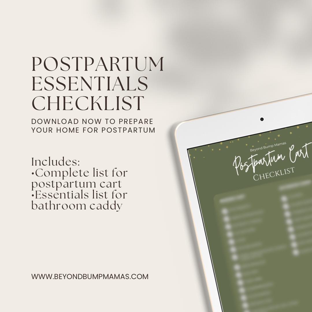Postpartum Essentials Checklist: New Mom Guide (printable PDF) - Etsy