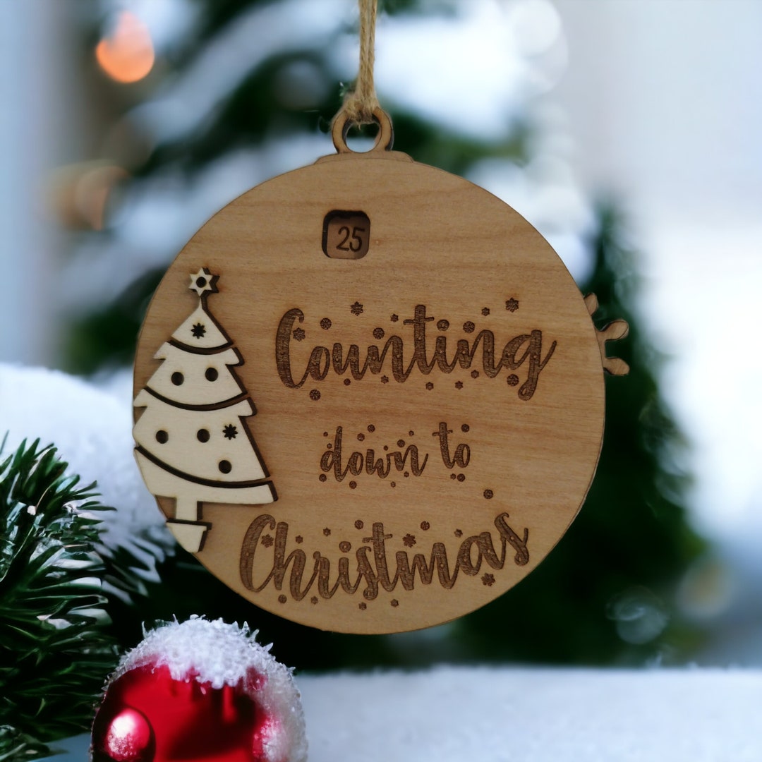 Geared Countdown Christmas Ornament 2023 SVG PDF DXF Christmas ...