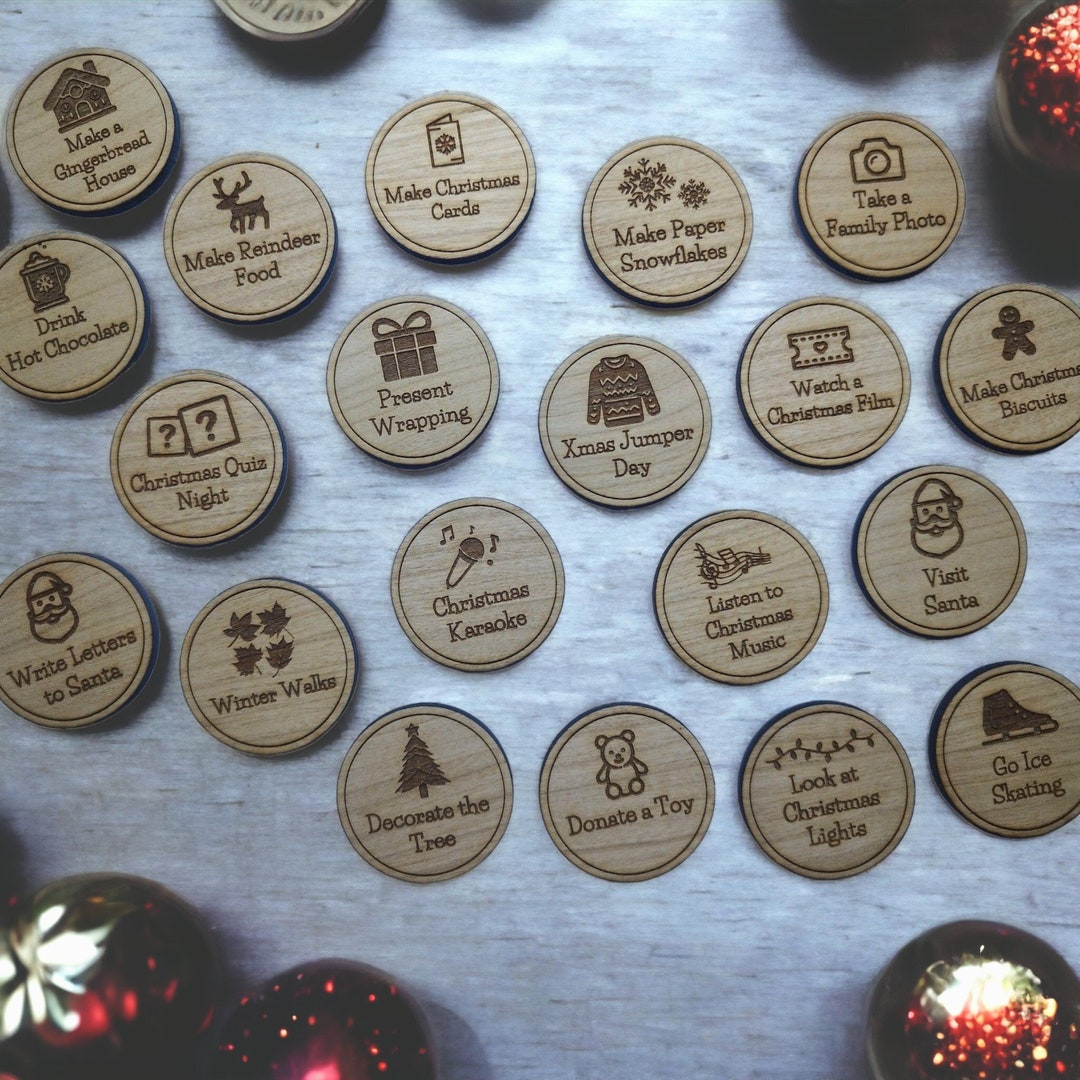 Christmas 2023 Activity Tokens Laser File, Family Advent Calendar Ideas ...