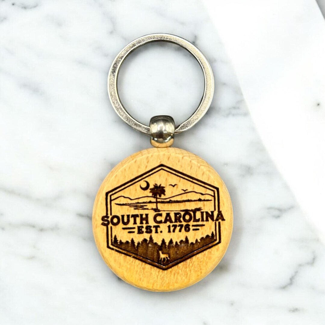 South Carolina Keychain - Etsy