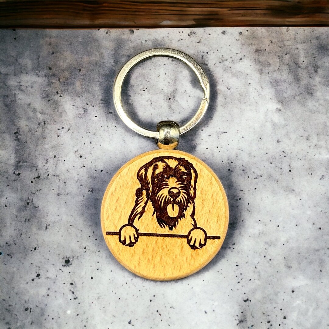 Wirehaired Pointing Griffons Dog Keychain - Etsy