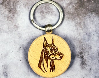 Doberman Keychain - Etsy