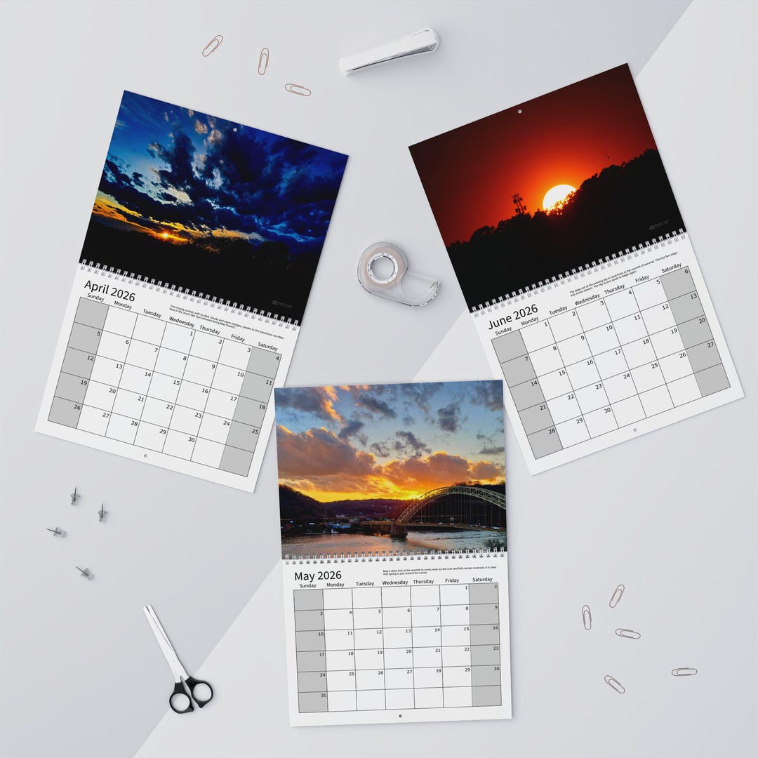 Wall Calendars (sunday Start) - Photography Collection Everyday Skies ...