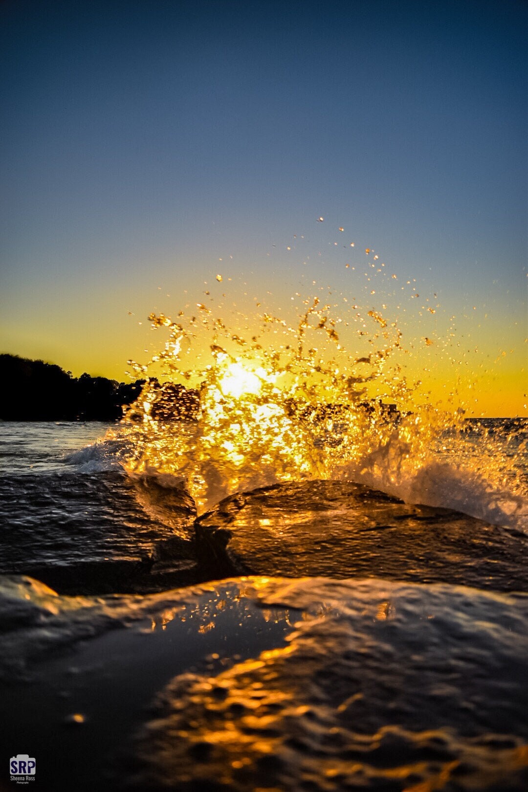 Water Wave Splash Sunset - Etsy