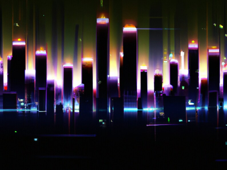 A City of Lights, Digital Downloadable ART - Etsy