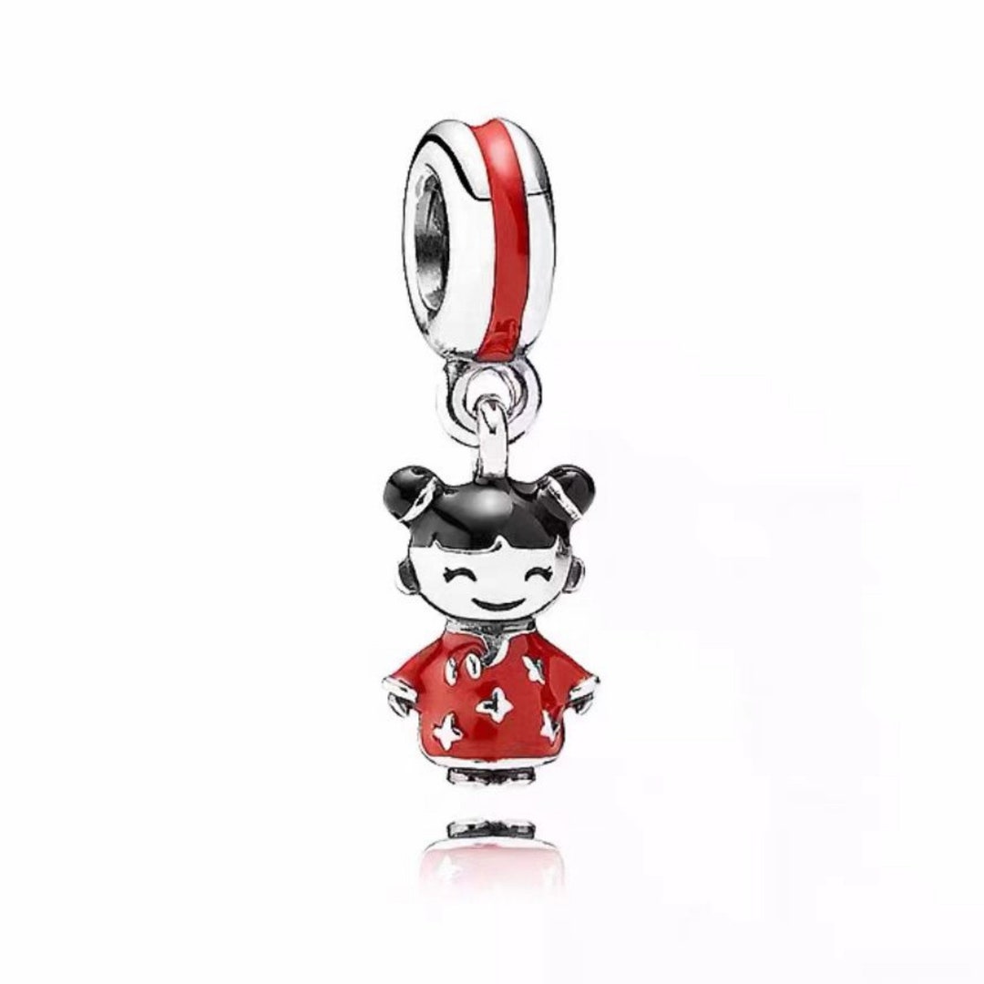 Authentic Pandora Silver Handmade Charm Little Chinese Girl - Etsy