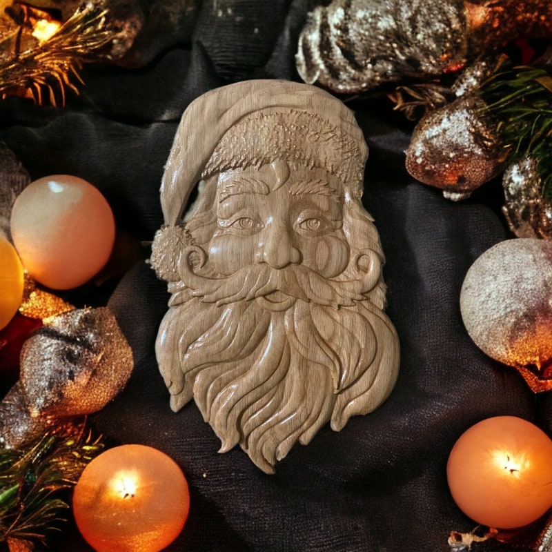 Carved Santa - Etsy