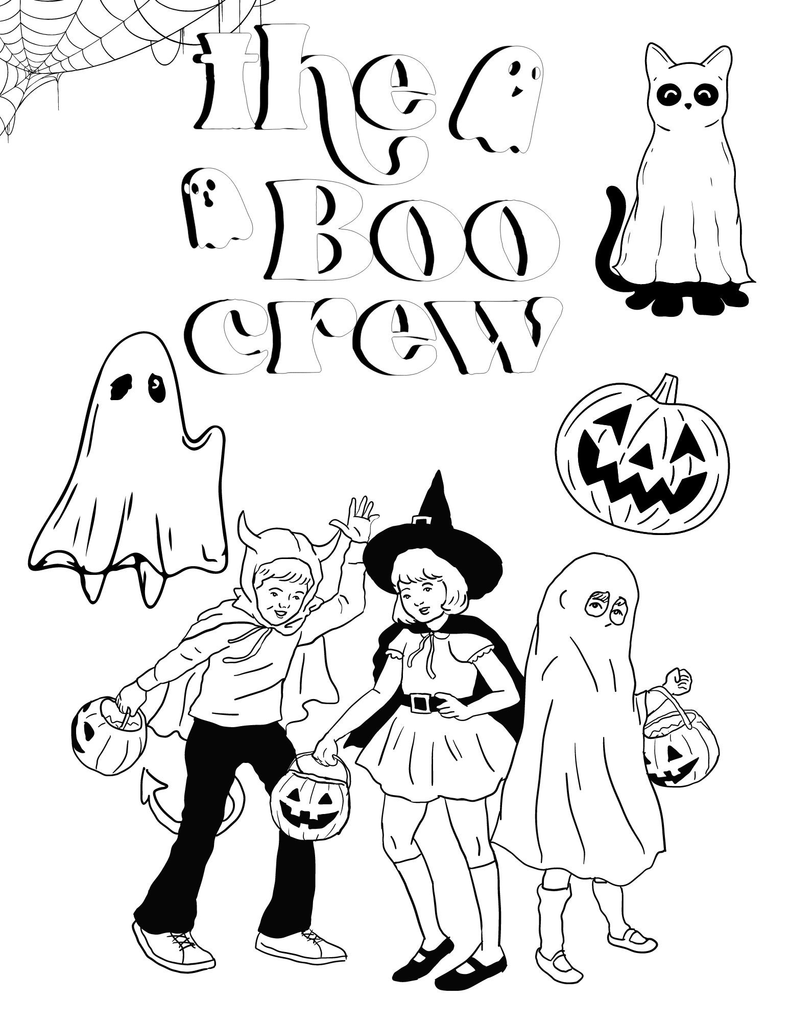 Cute Halloween Coloring Pages Collection! (21 Pages) Boo Sheet Cute ...