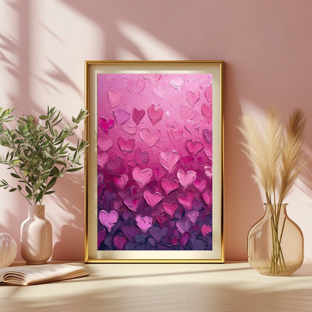 Valentines Day Heart Print, Valentines Printable, Romantic Wall Art ...