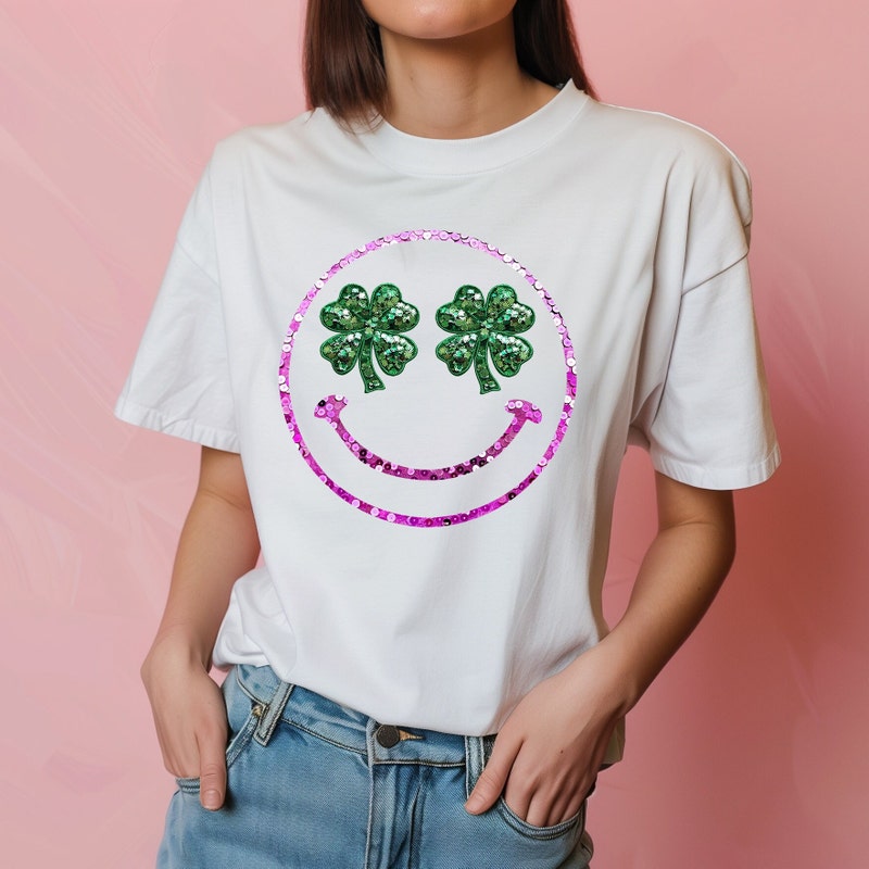 Shamrock Smiley Face - Etsy