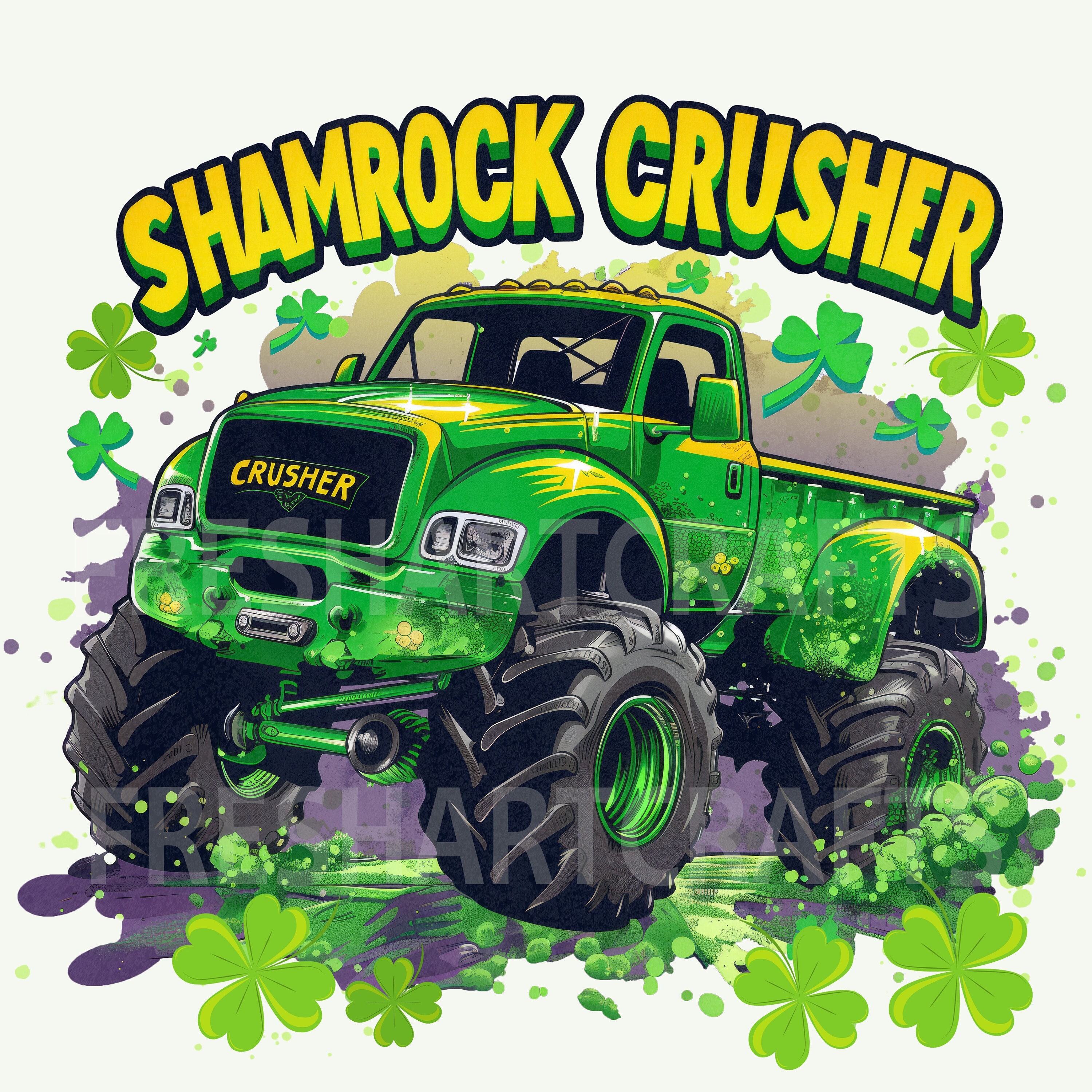 Shamrock Crusher PNG, St. Patricks Day PNG, Irish Day Png, St. Patrick ...