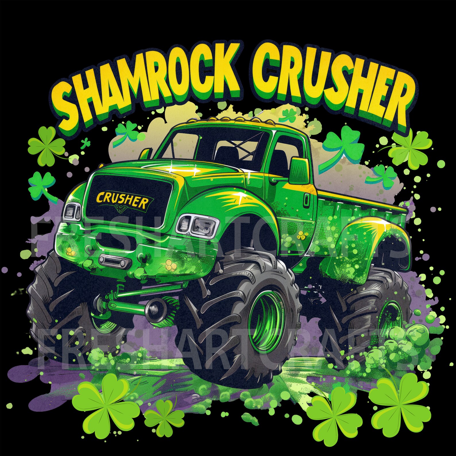 Shamrock Crusher PNG, St. Patricks Day PNG, Irish Day Png, St. Patrick ...