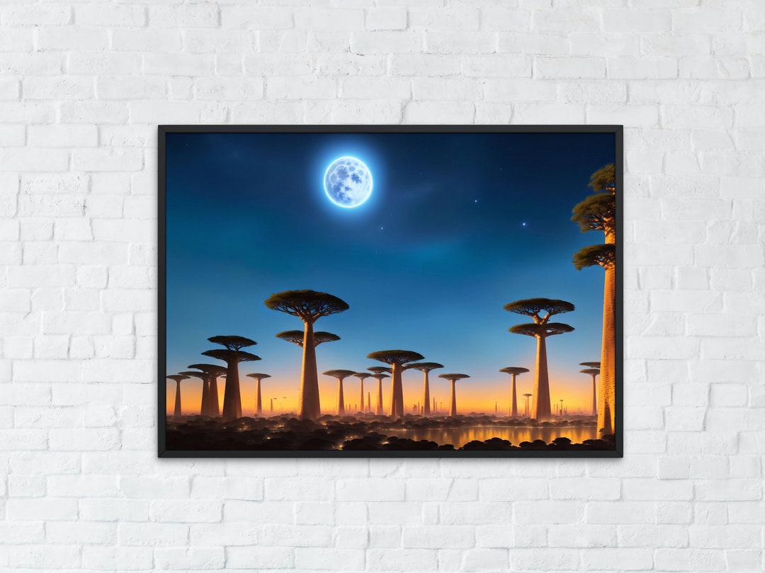 Afrofuturism Futuristic City Wallpaper for Mac With Baobab Tree in ...
