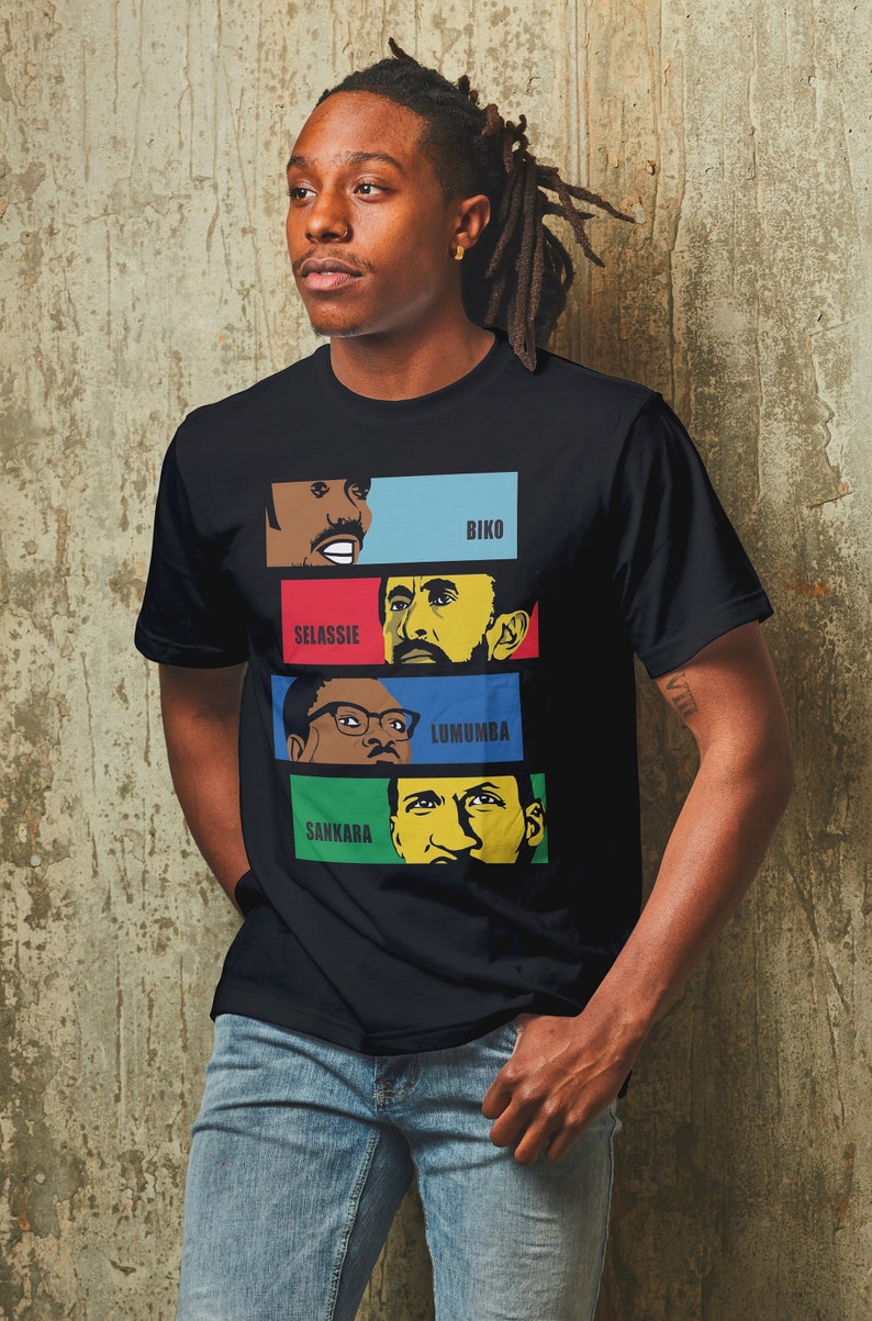 T-Shirt Design Leaders africains - Sankara, Lumumba, Selassie, Biko ...