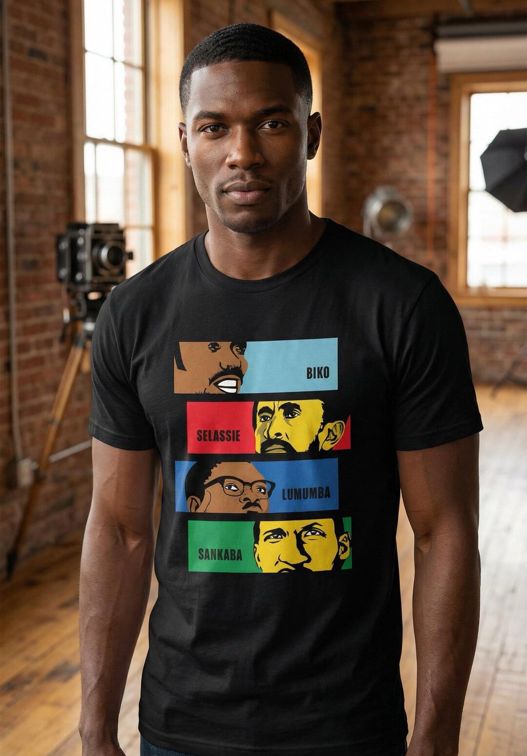 T-Shirt Design Leaders africains - Sankara, Lumumba, Selassie, Biko ...