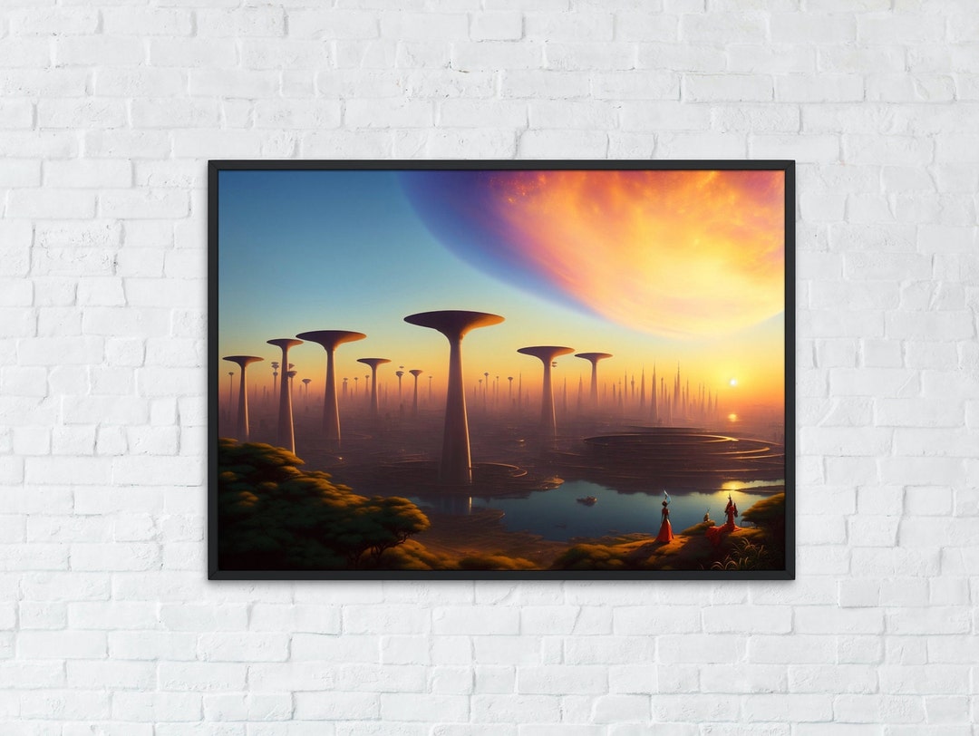 Afrofuturism Wallpaper for Mac Featuring Futuristic City With Baobab ...