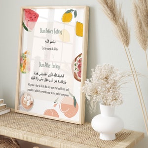 Digital Islamic Kitchen Prints Dua Before Eating Dua After Eating ...