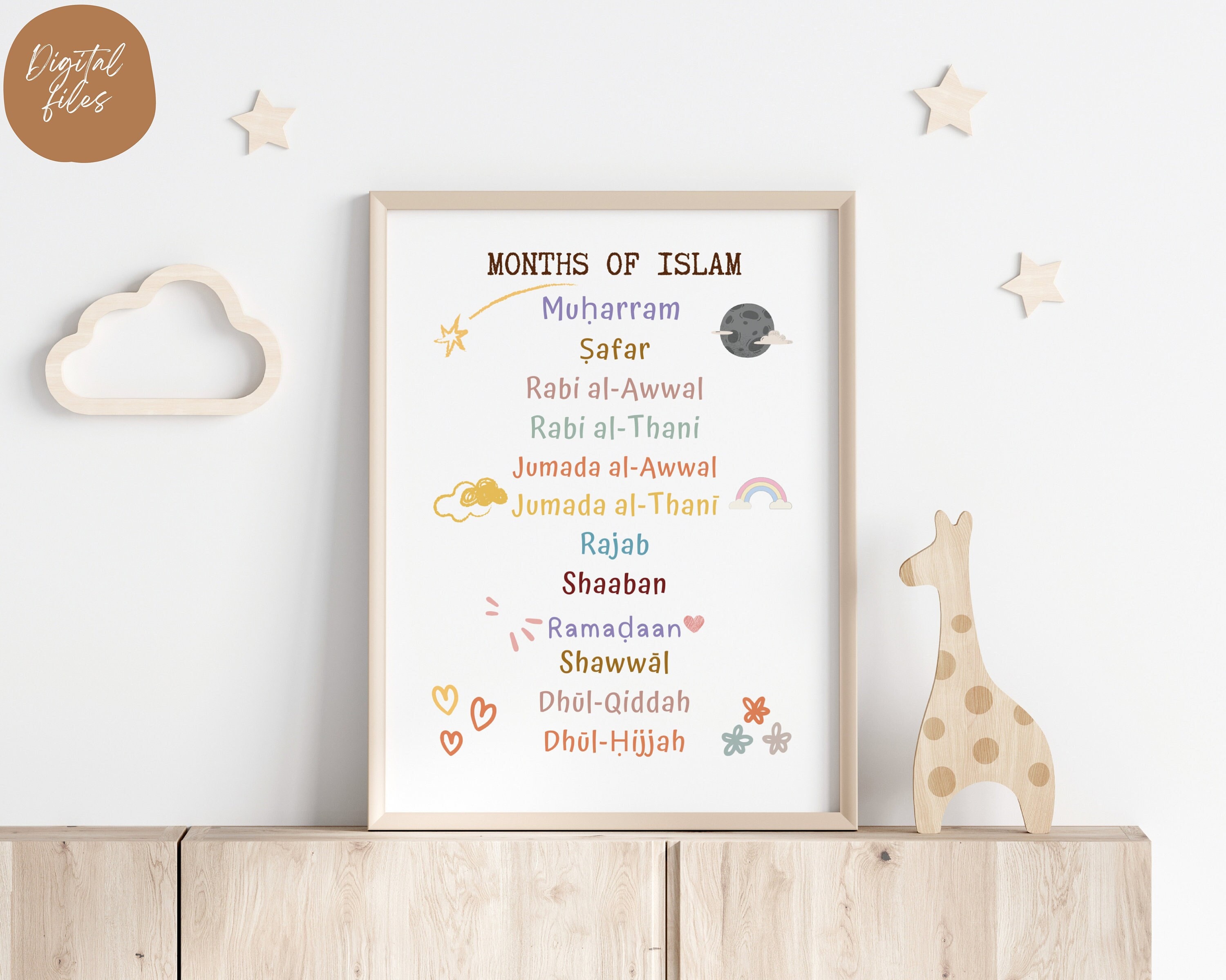 Months of Islam Print Islamic Months Print Islamic Calendar - Etsy UK