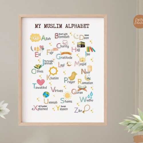 Islamic ABC Print Muslim ABC Poster Printable A to Z of - Etsy UK