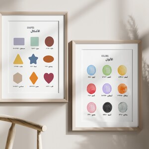 Set of 8 Arabic Educational Prints | Islamic Homeschool Posters ...