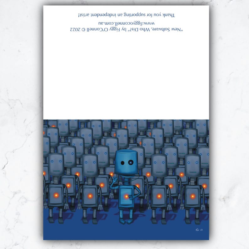 Printable Robot Greeting Card, Robot Birthday, Robot Gift, Quirky Robot ...