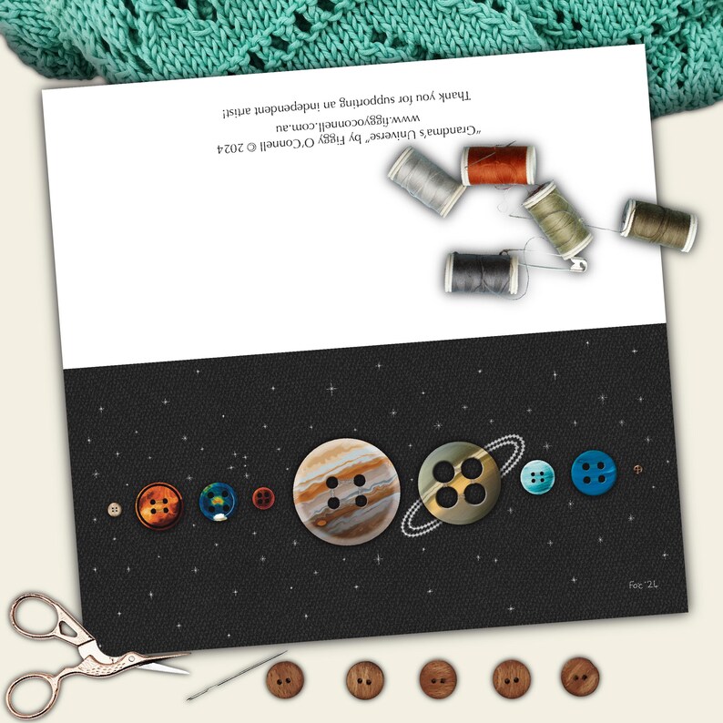 Printable Button Solar System Greeting Card, Grandma’s Universe ...