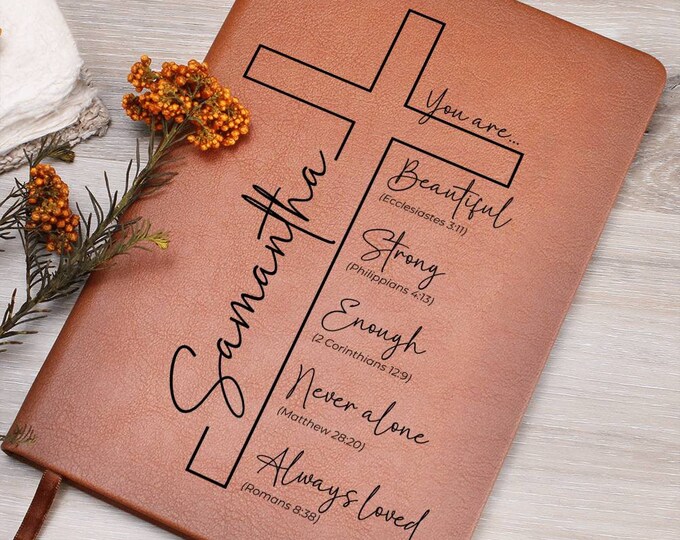 Faith Journal With Cross - Custom Prayer Journal, Personalized Goal ...