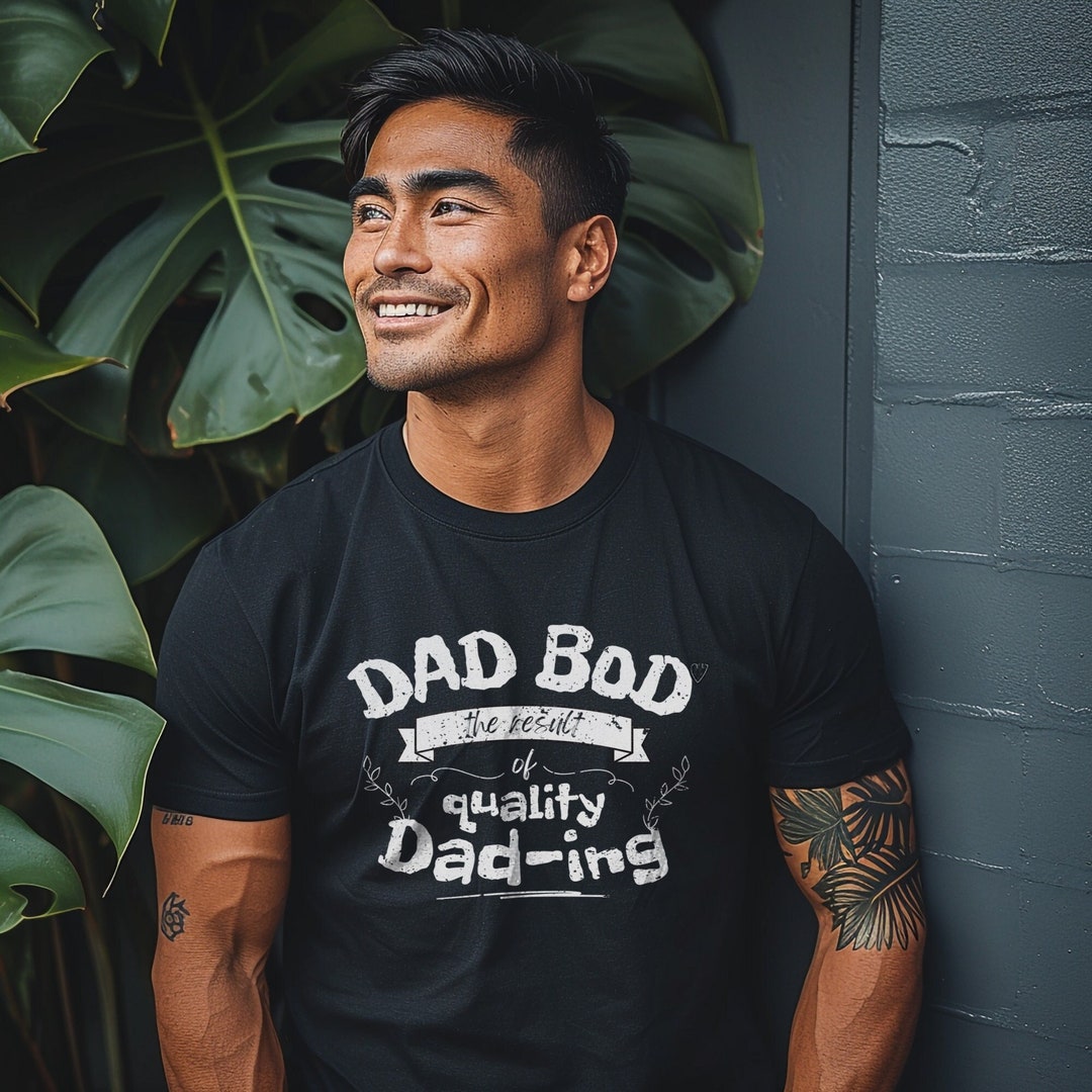 Dad Bod Quality Dading Funny Dad Jokes Tshirt, Hilarious Father Pun Tee ...