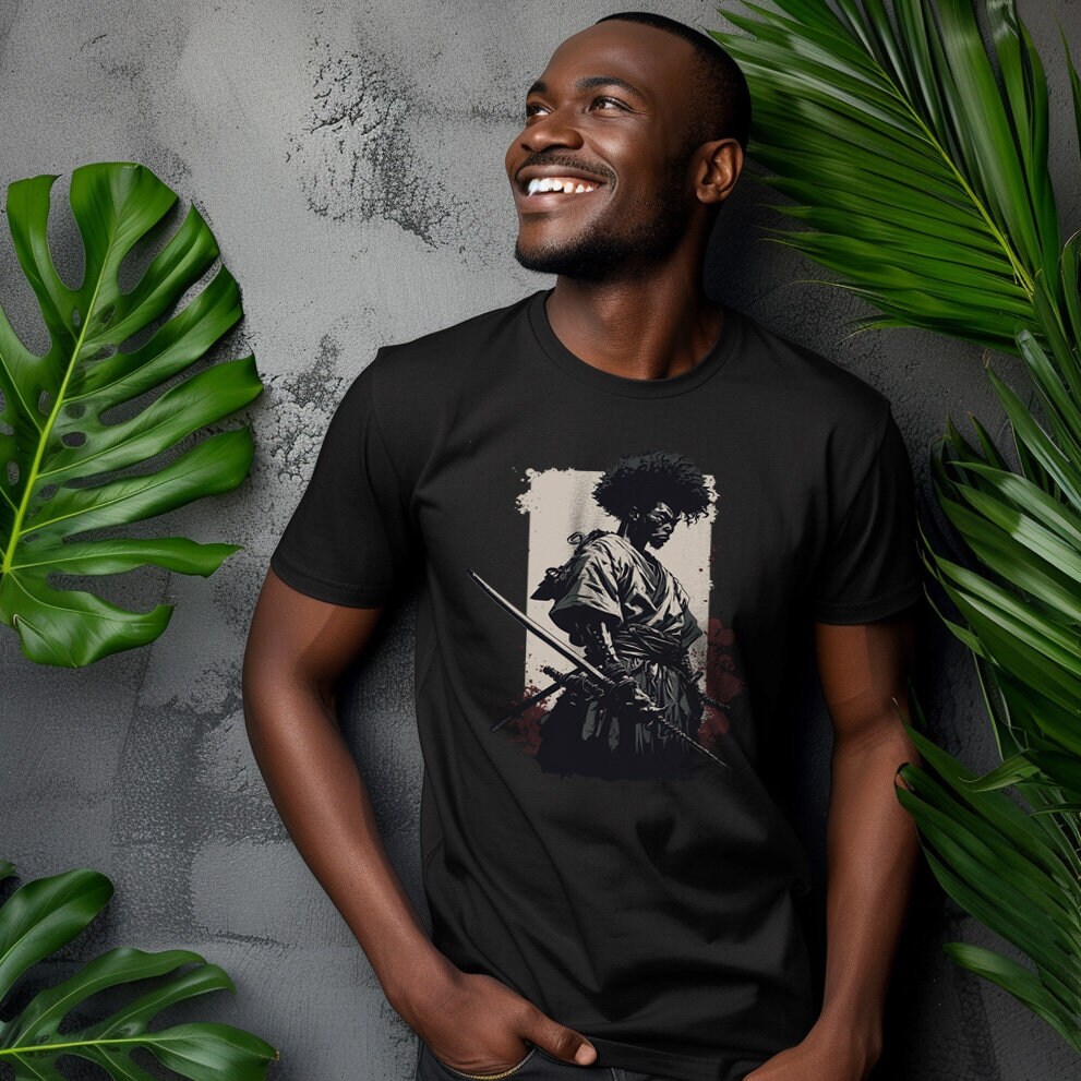 African American Samurai Unisex Men's Women's T-shirt, Unique Boyfriend ...