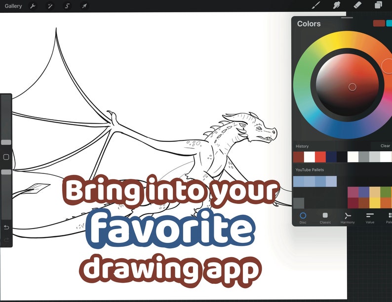 Colouring Sheets, Printable and Downloadable, Procreate Colouring ...