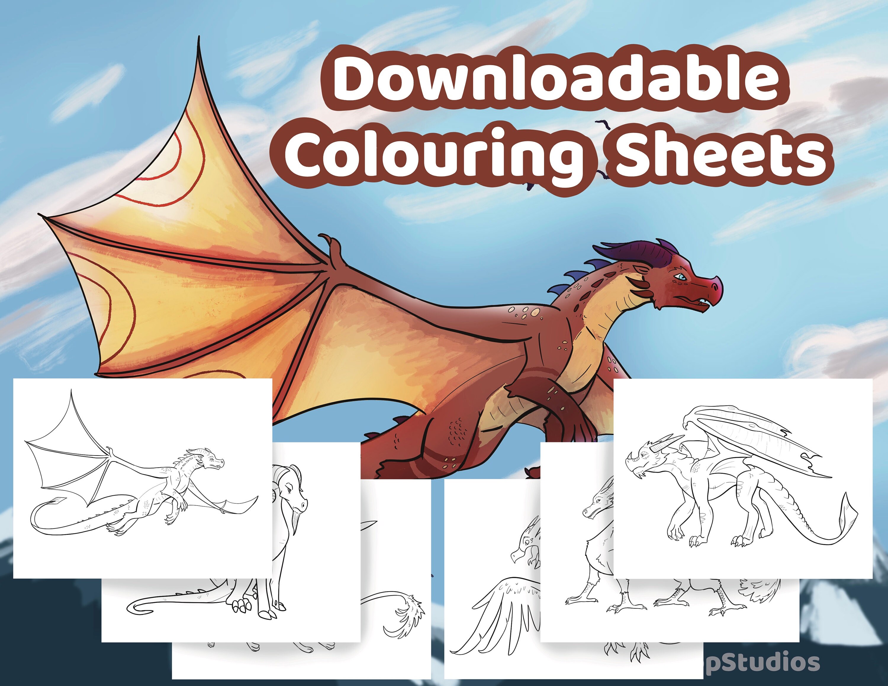 Colouring Sheets, Printable and Downloadable, Procreate Colouring ...