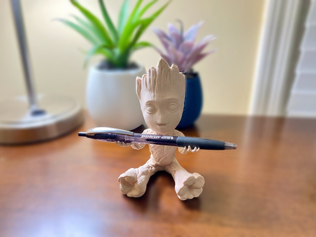 Baby Groot Stand Pen Phone Pencil Holder Paintable Desk - Etsy