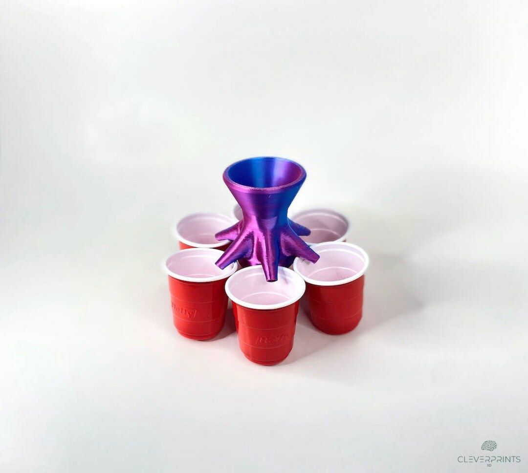 6 Shot Liquor Glass Dispenser | Fun Shot Funnel Pourer for Party ...