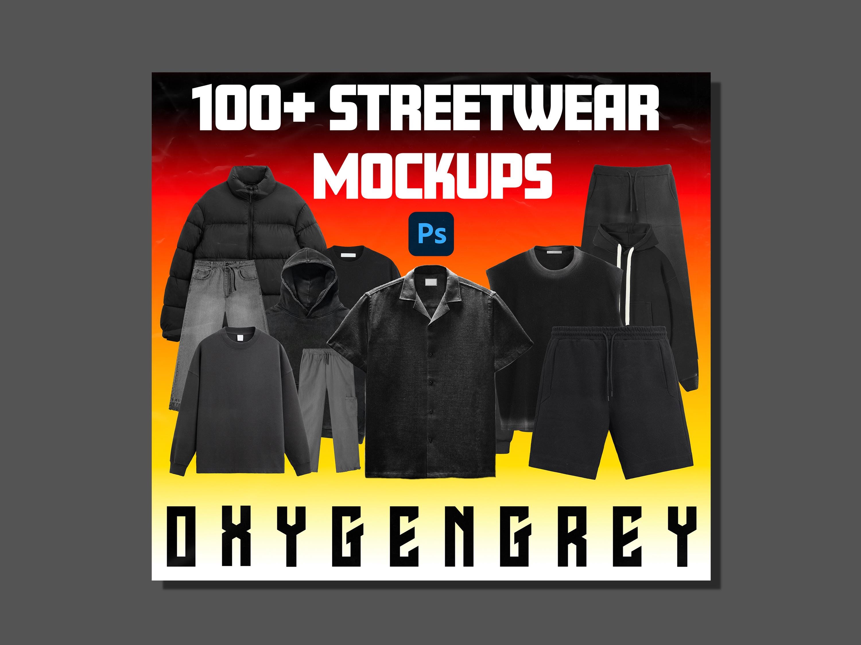 100+ Streetwear Mockups Bundle, Clothing Brand Mockups, Realistic ...