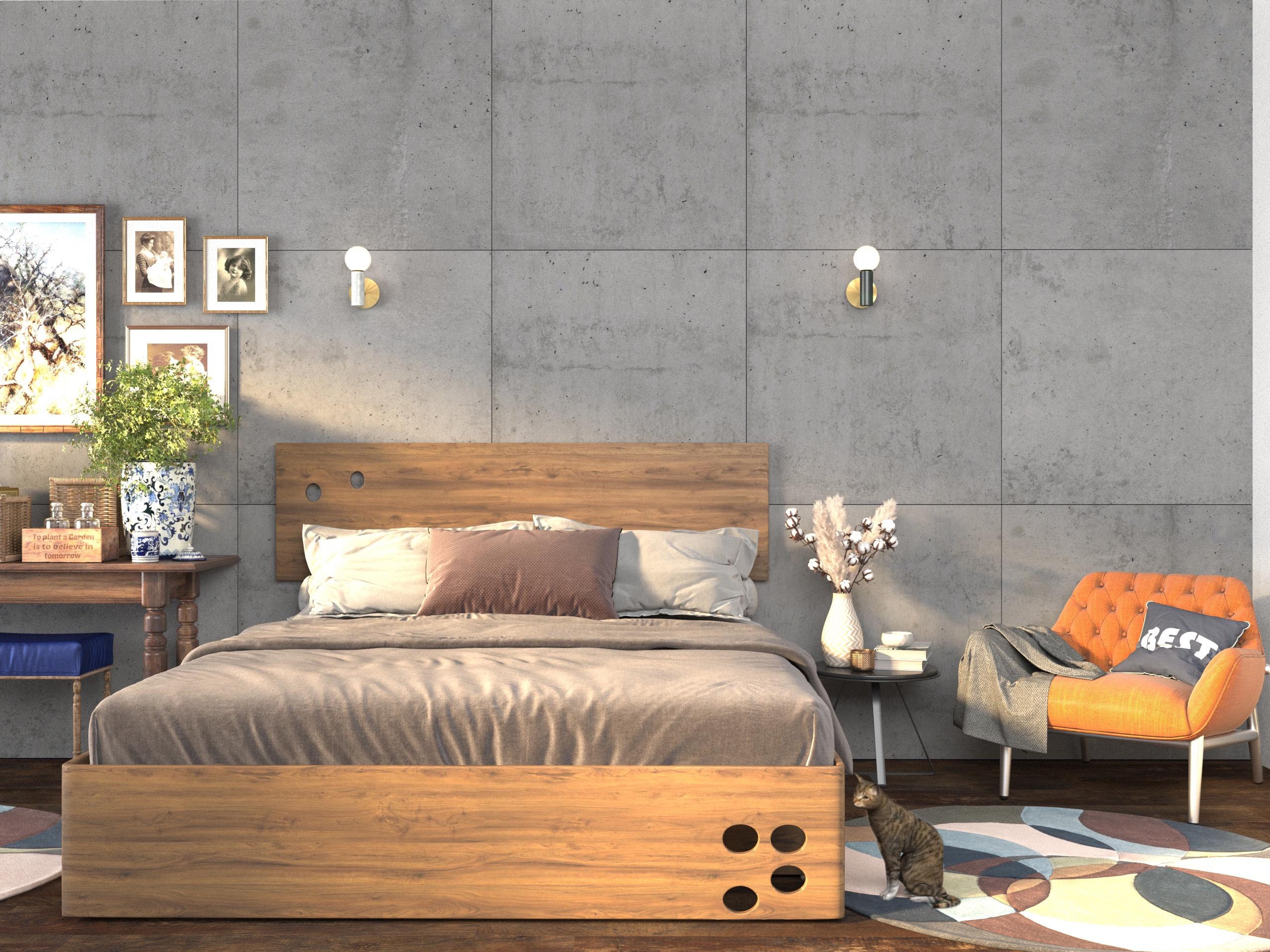 Cat Maze Wood Bed Frame - Available in Queen, King, Double, and Cal ...