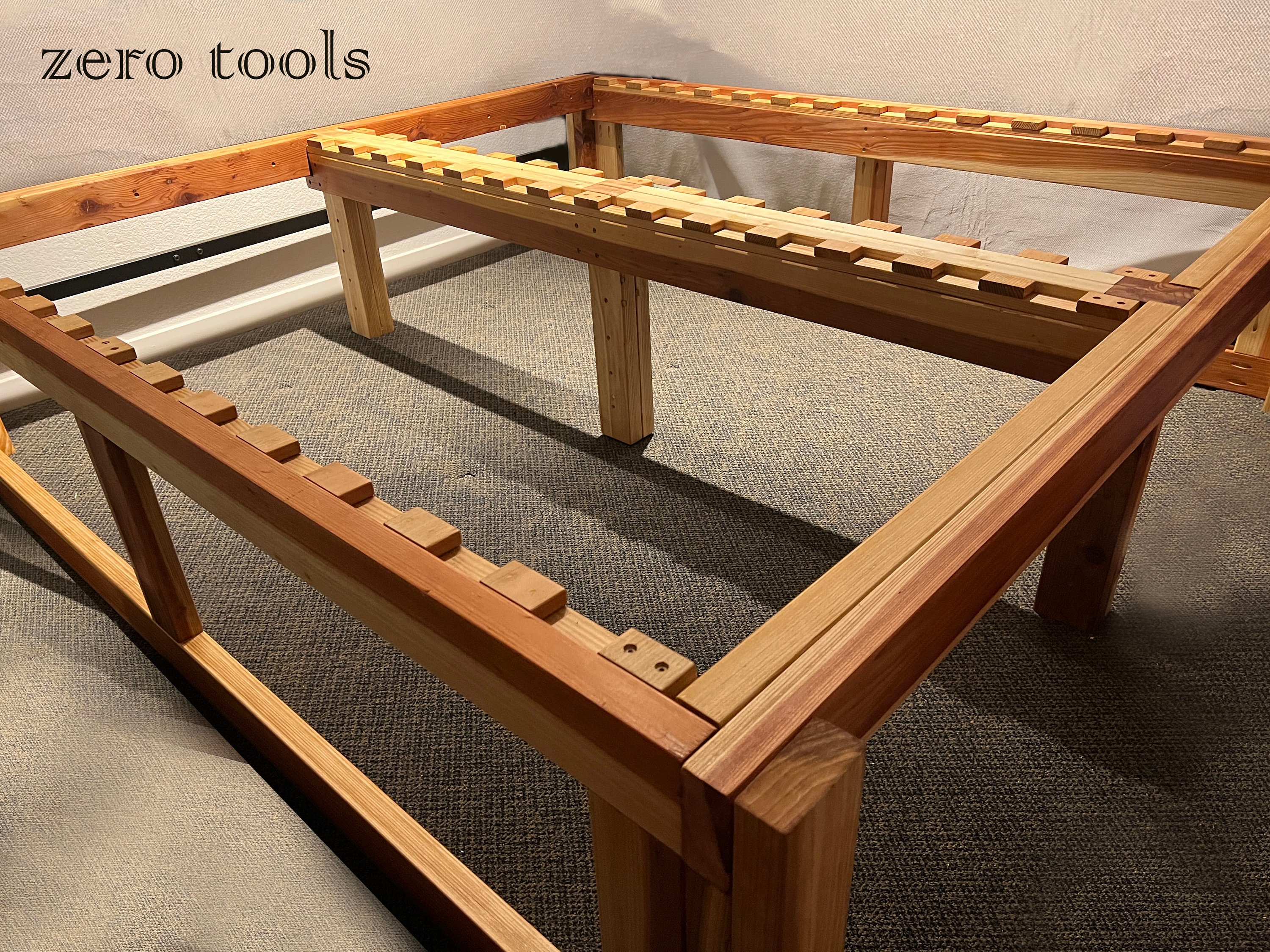 1 Minute Zero Tool Wooden Bed Frame. Yes Really. All Sizes. Wood ...
