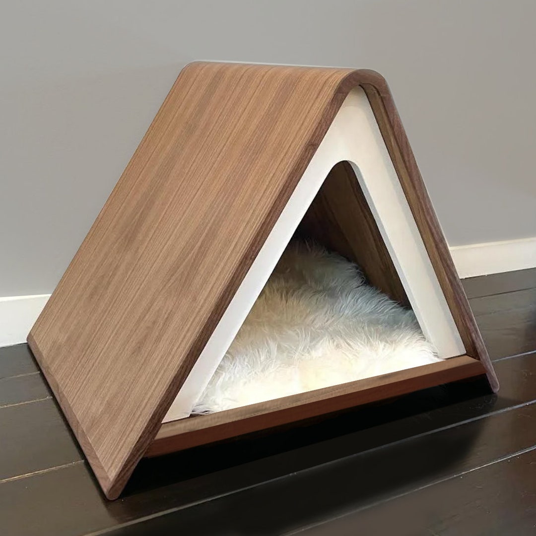 Cozy Modern A-frame Pet Hutch for Cats and Small Dogs. Many Wood ...